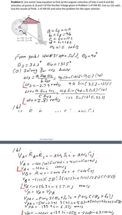 Solved Problem 2: Use vector loop equation to find the | Chegg.com