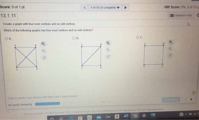 Solved Score: 0 of 1 pt 1 of 10 (0 complete) HW Score: 0%, 0 | Chegg.com