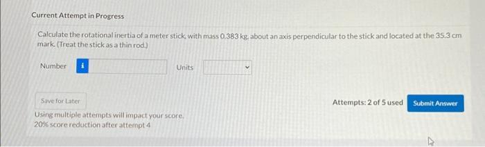 Calculate the rotational inertia of a meter stick, | Chegg.com