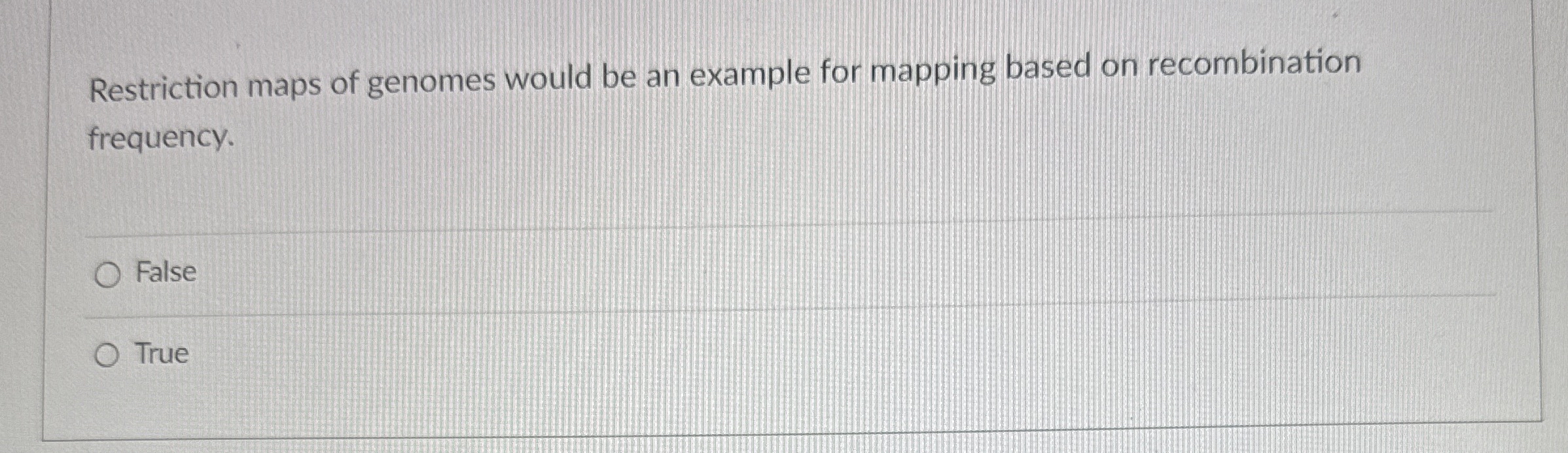 Solved Restriction maps of genomes would be an example for | Chegg.com