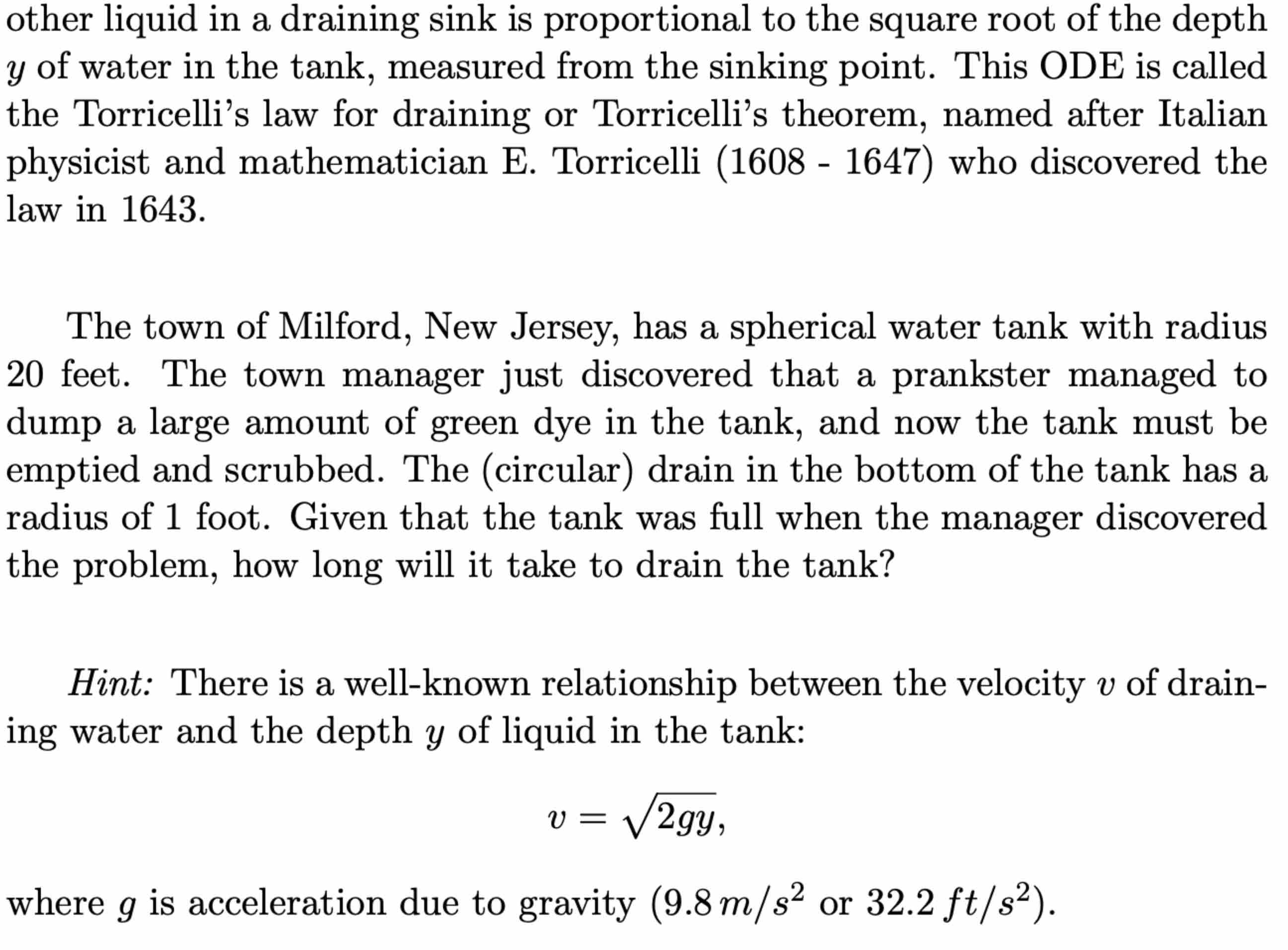 Solved other liquid in a draining sink is proportional to | Chegg.com