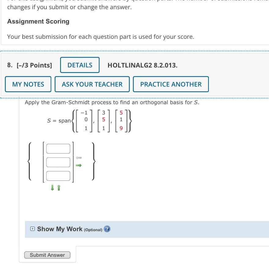 Solved changes if you submit or change the answer.Assignment | Chegg.com