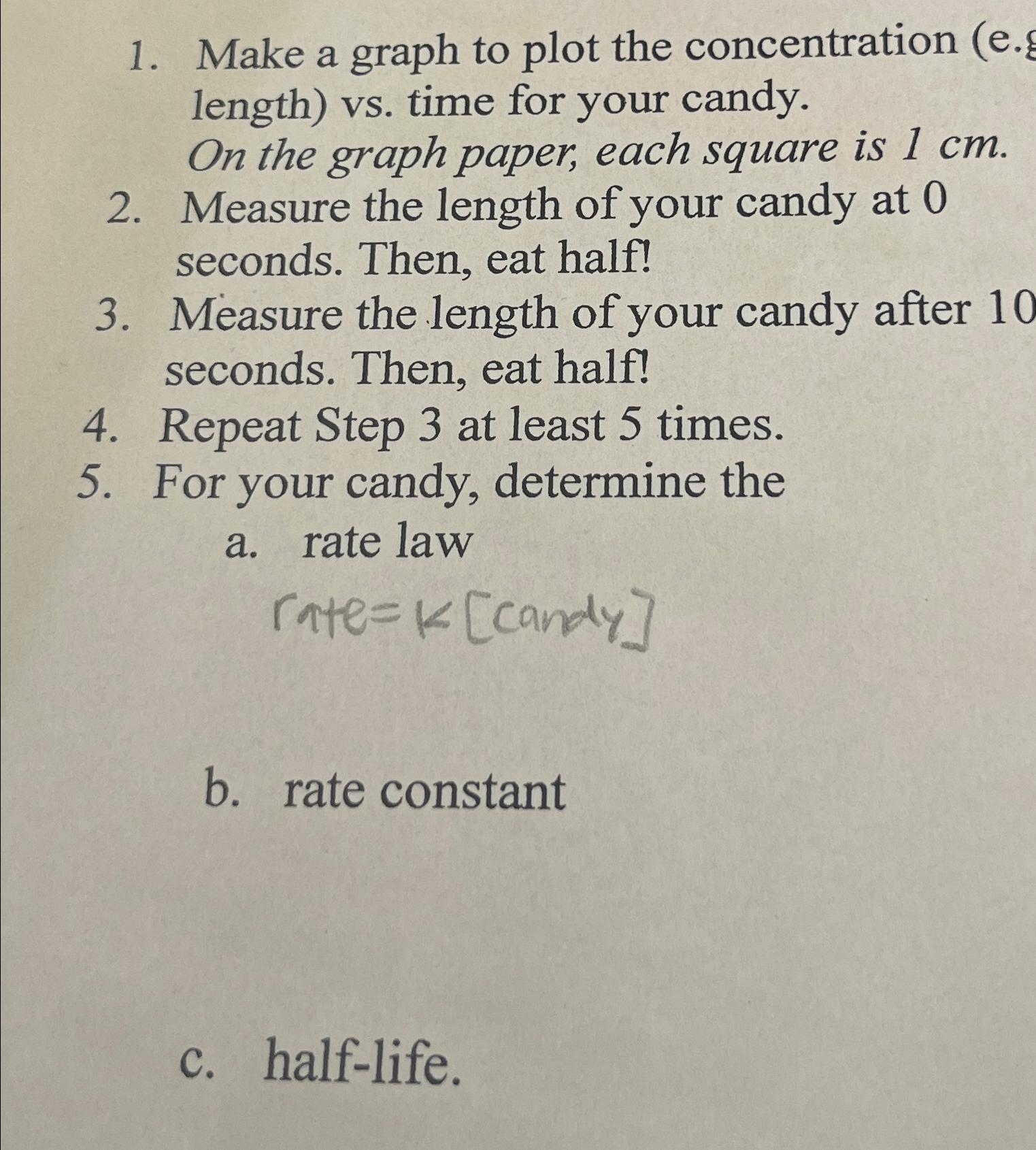 Solved Make a graph to plot the concentration (e. ﻿length) | Chegg.com