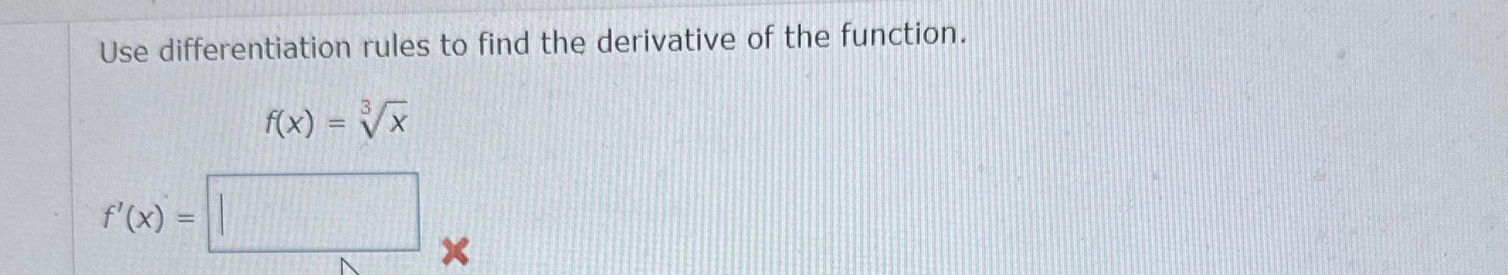 Solved Use differentiation rules to find the derivative of | Chegg.com