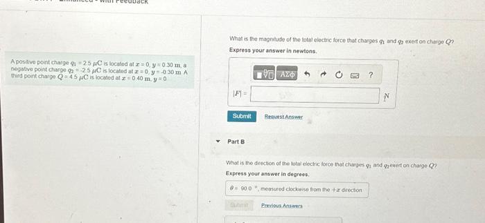 Solved What is the magnitude of the lotal eloctnc force that | Chegg.com