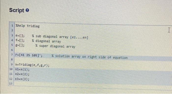 Solved Solve the Tridiagonal System of Equations Solve the | Chegg.com
