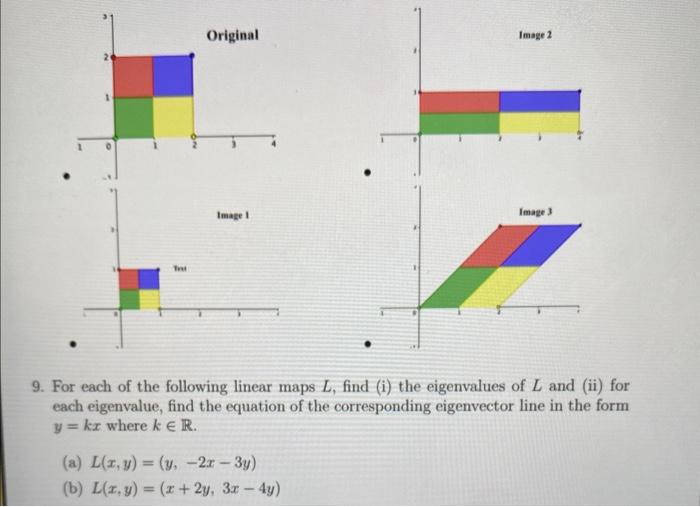 Solved 9. For each of the following linear maps L, find (i) | Chegg.com