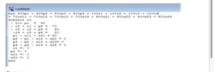 I want you to solve it by useing lindo program and ı | Chegg.com