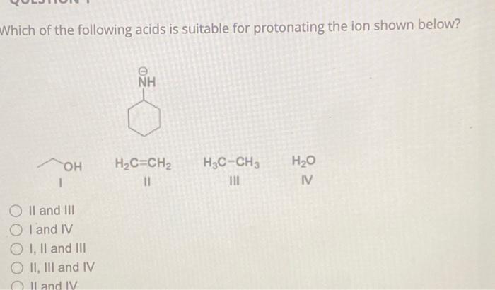 Solved Which of the following acids is suitable for | Chegg.com