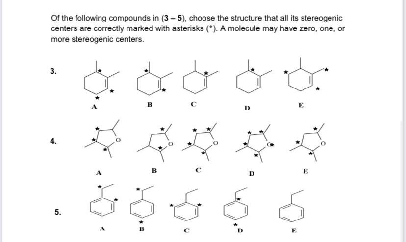 Solved Of the following compounds in (3-5), ﻿choose the | Chegg.com
