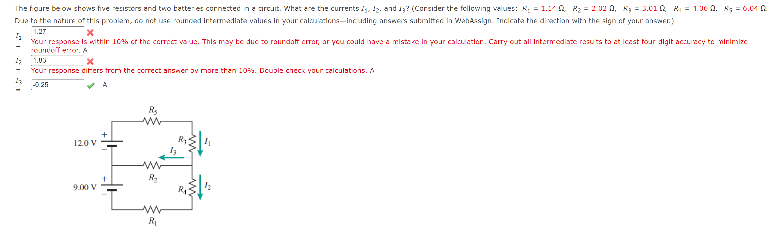 Solved 1.27roundoff error. A1.83Your response differs from | Chegg.com