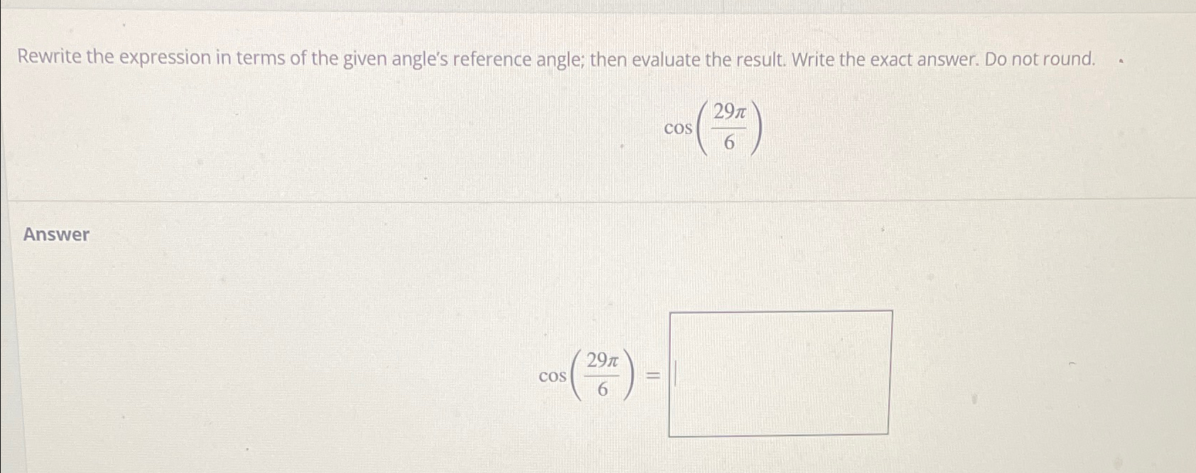 Solved Rewrite the expression in terms of the given angle's | Chegg.com