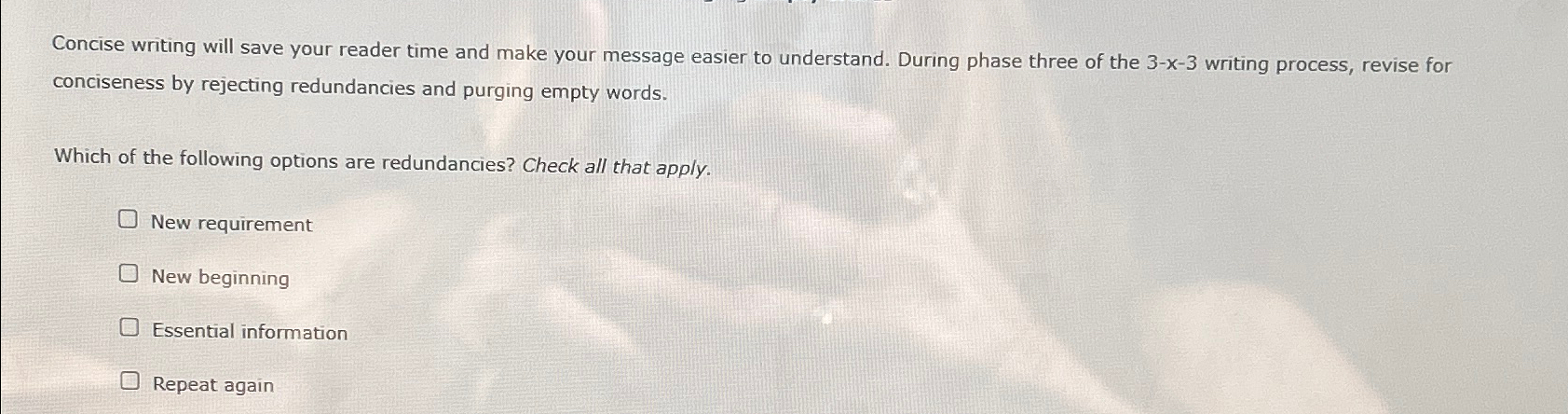 Solved Concise writing will save your reader time and make | Chegg.com
