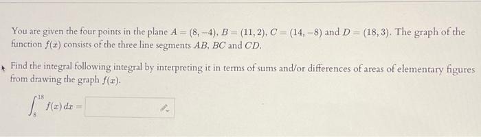 Solved You are given the four points in the plane | Chegg.com