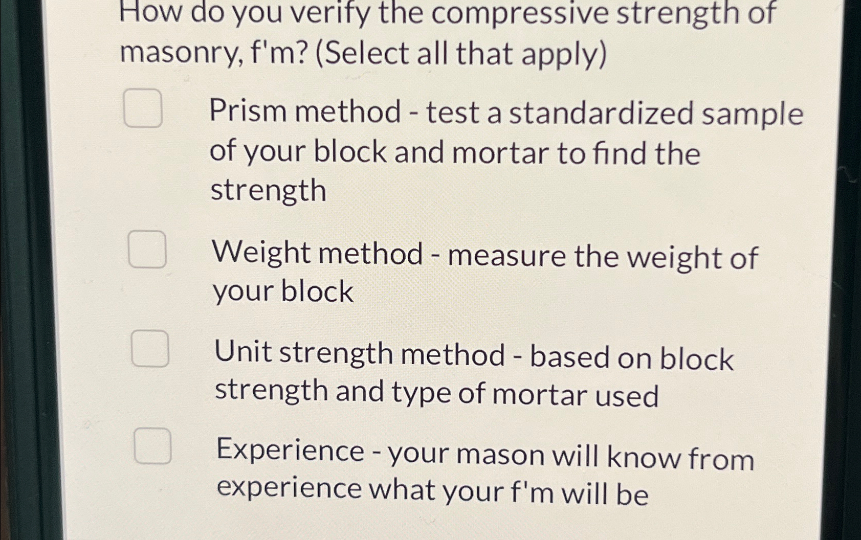 Solved How do you verify the compressive strength of | Chegg.com
