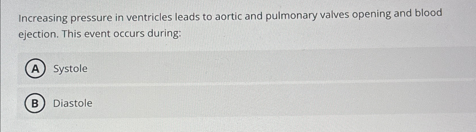 Solved Increasing pressure in ventricles leads to aortic and | Chegg.com