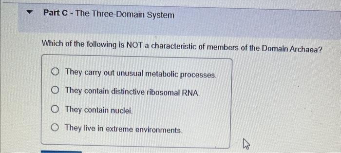Solved Part C - The Three-Domain System Which of the | Chegg.com
