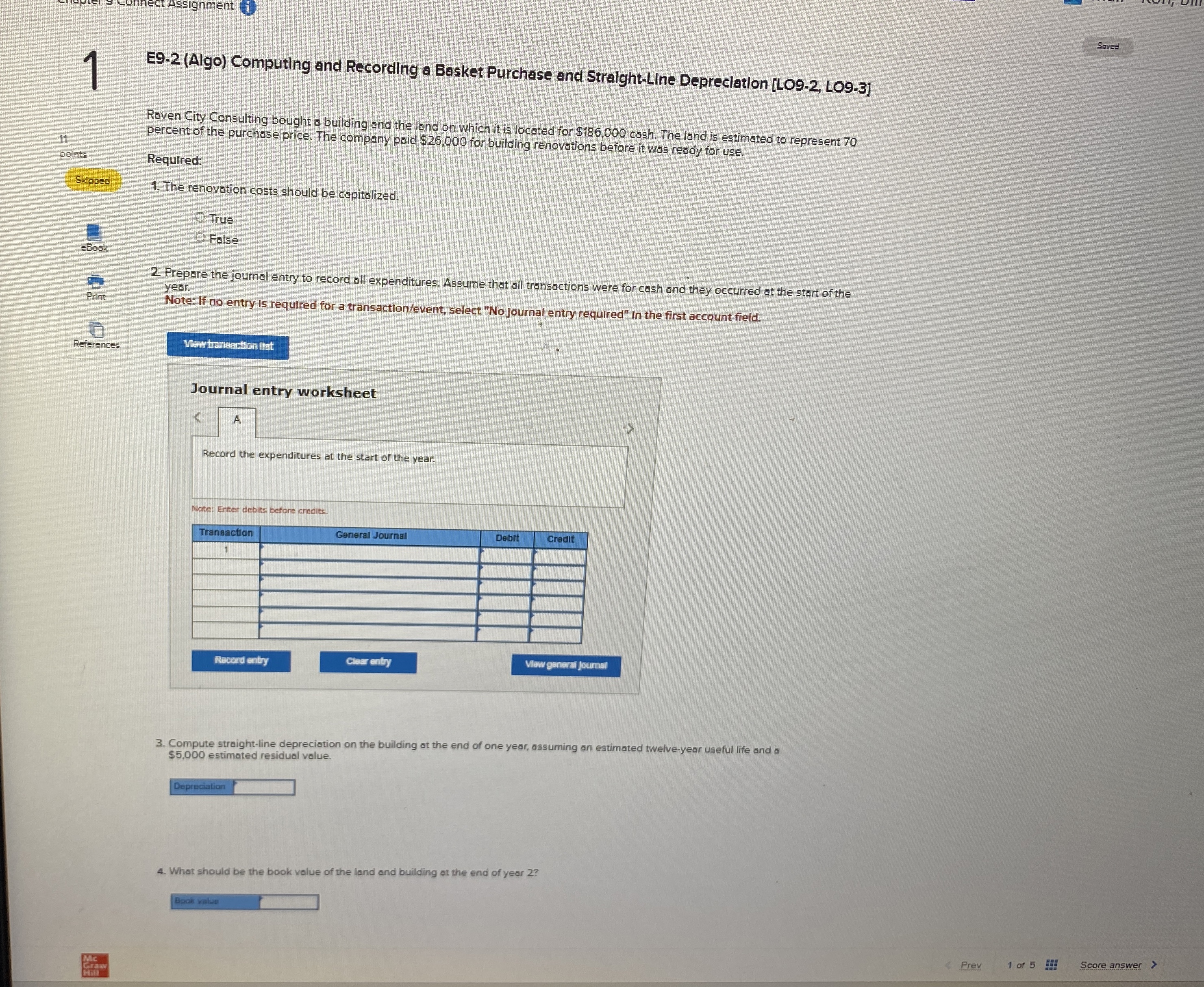 Solved 1 ﻿E9-2 (Algo) ﻿Computing and Recording a Basket | Chegg.com