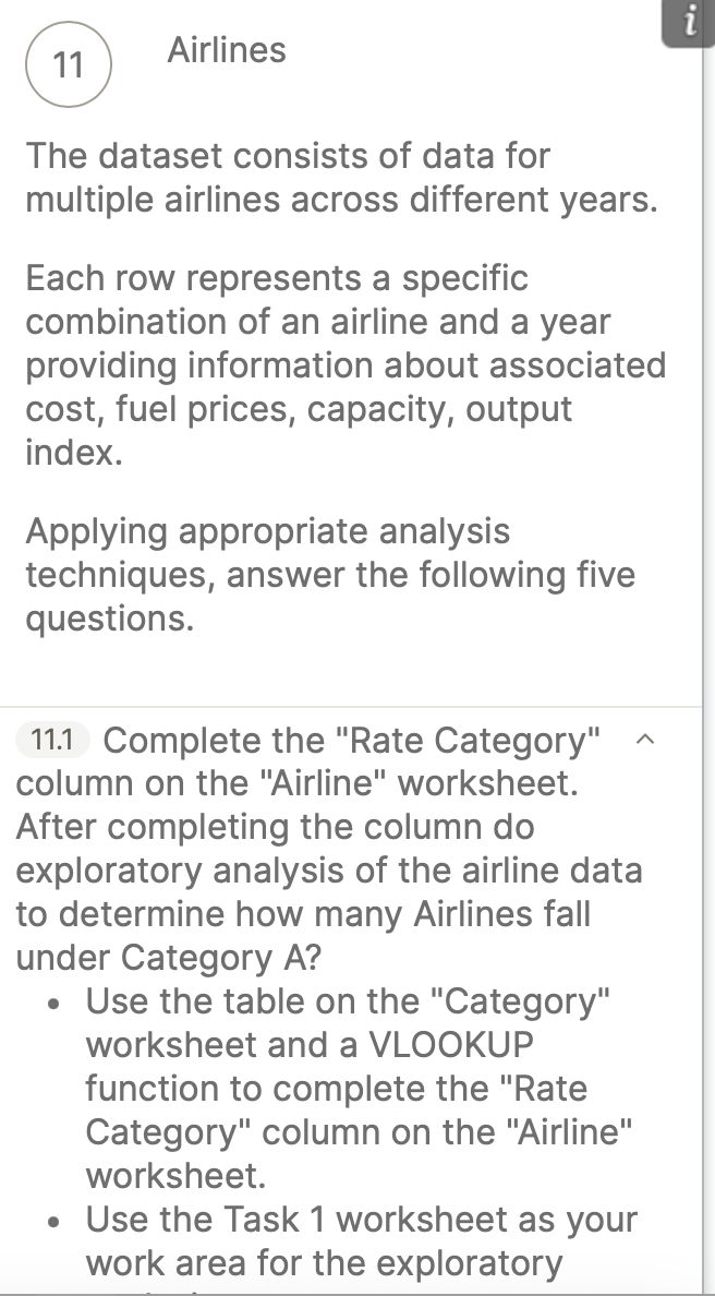 Solved AirlinesThe dataset consists of data formultiple | Chegg.com