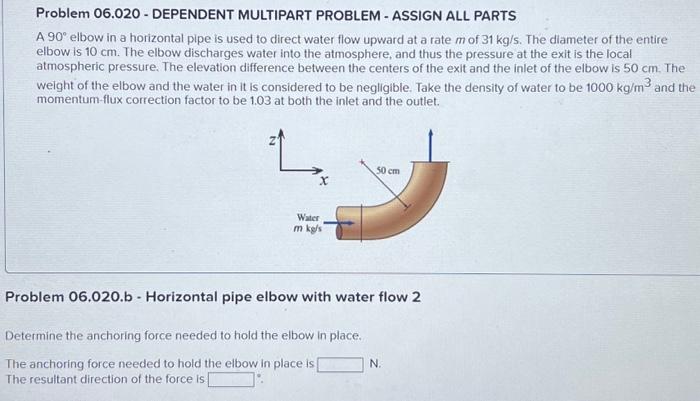 Solved Problem 06.020 - DEPENDENT MULTIPART PROBLEM - ASSIGN | Chegg.com
