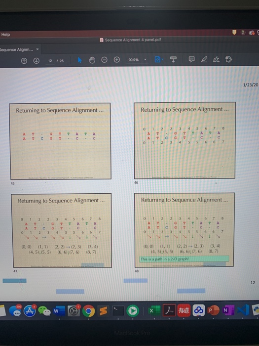 Solved Exercise 2: Draw the path through the alignment graph | Chegg.com