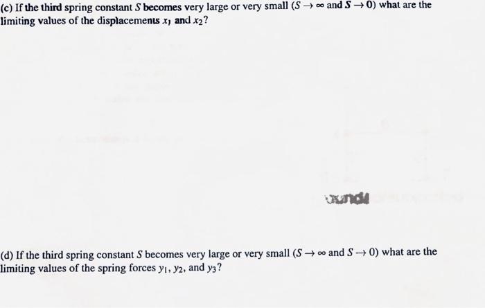 Solved We have a line of two equal masses m connected by | Chegg.com