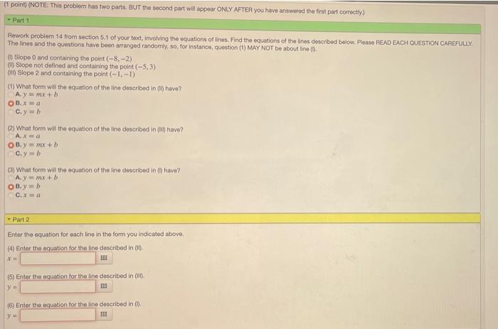 Solved (point) Rework problem 11 from section 5.1 of your | Chegg.com