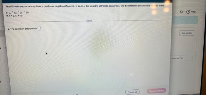 Solved An arithmetic sequence may have a positive or | Chegg.com