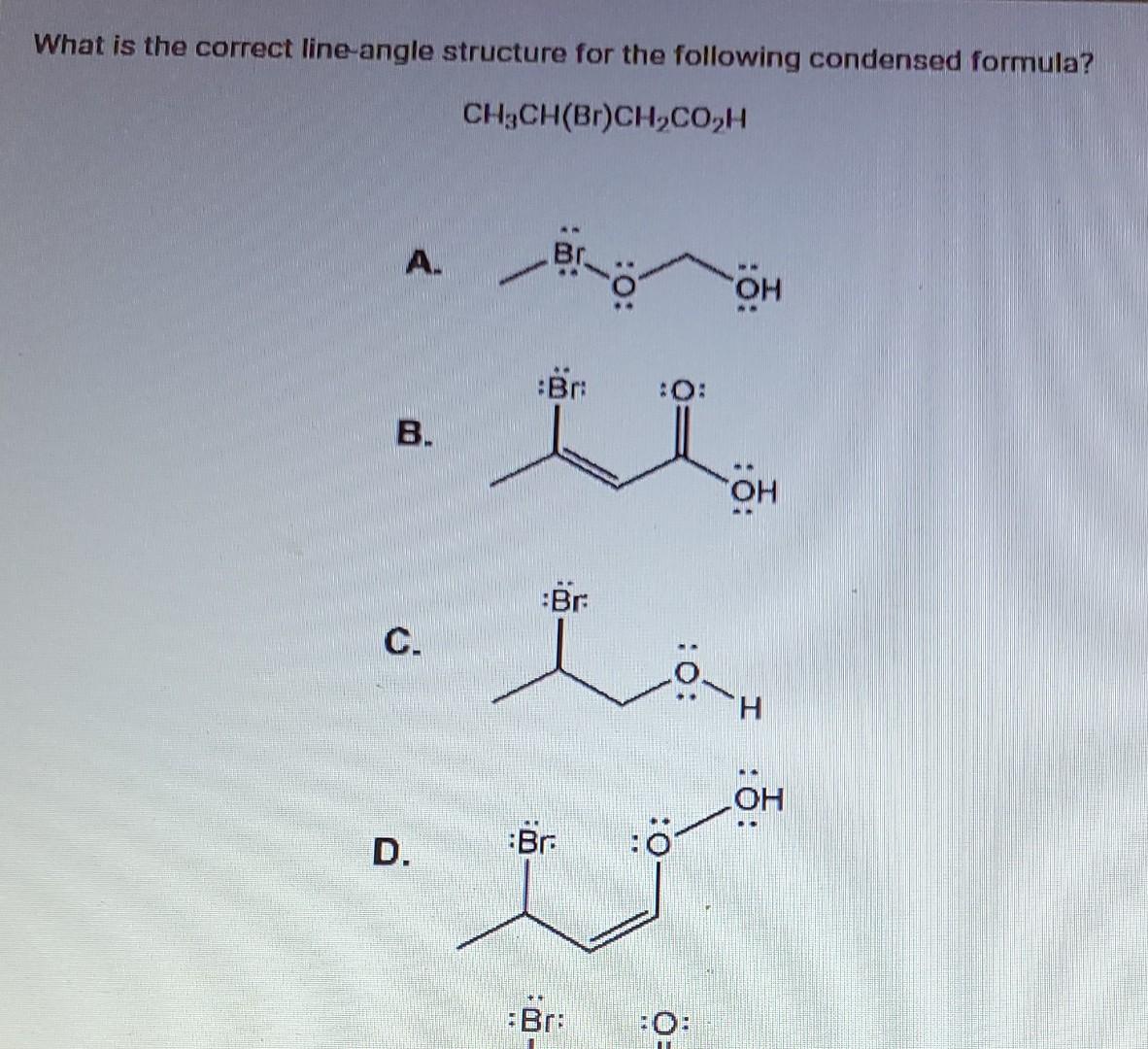 What is the correct line-angle structure for the | Chegg.com