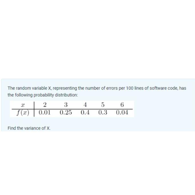 Solved The Random Variable X ﻿representing The Number Of 7430