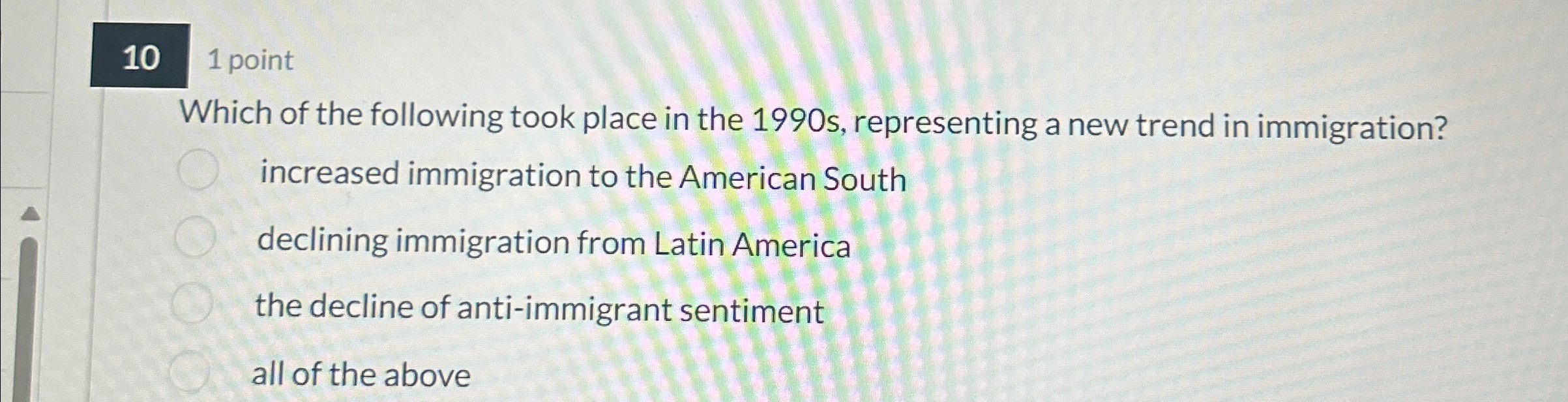 Solved 101 ﻿pointWhich of the following took place in the | Chegg.com