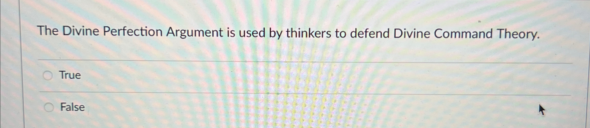 Solved The Divine Perfection Argument is used by thinkers to | Chegg.com