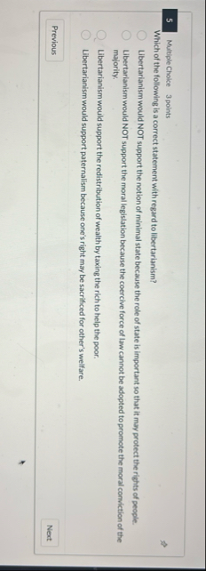 Solved 5Multiple Choice 3 ﻿pointsWhich of the following is a | Chegg.com