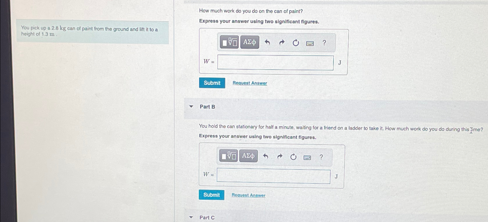 Solved How much work do you do on the can of paint?You pick | Chegg.com