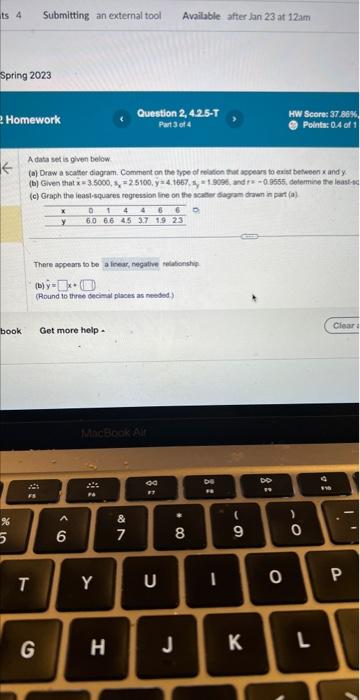 Solved A data set is given below (a) Draw a scalter diagram. | Chegg.com