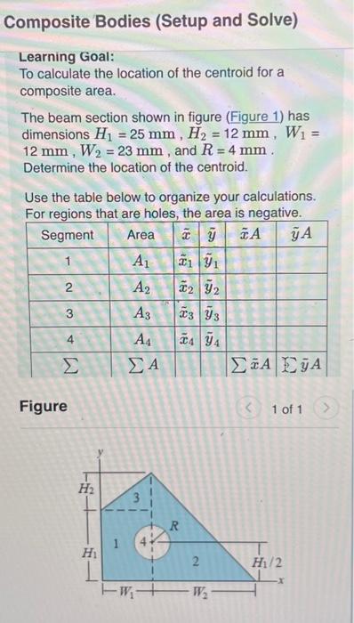 Solved Composite Bodies (Setup and Solve) Learning Goal: To | Chegg.com