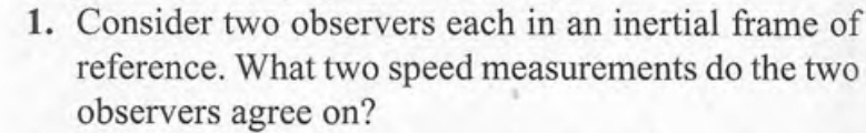 Solved Consider two observers each in an inertial frame of | Chegg.com