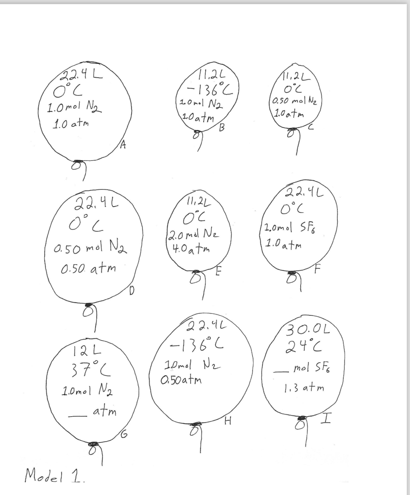 Solved Pressure and VolumeIdentify a pair of balloons with | Chegg.com