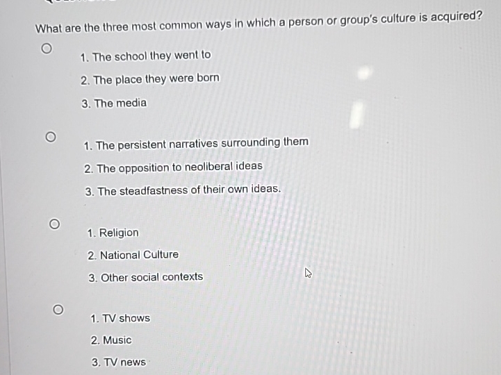 Solved What are the three most common ways in which a person | Chegg.com