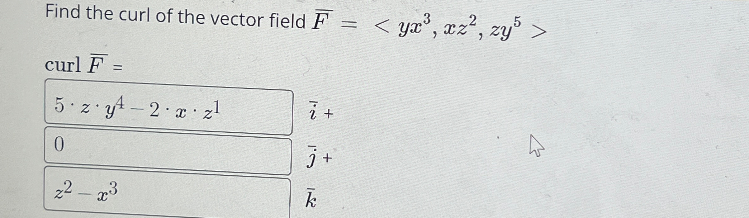 Solved Find the curl of the vector field | Chegg.com