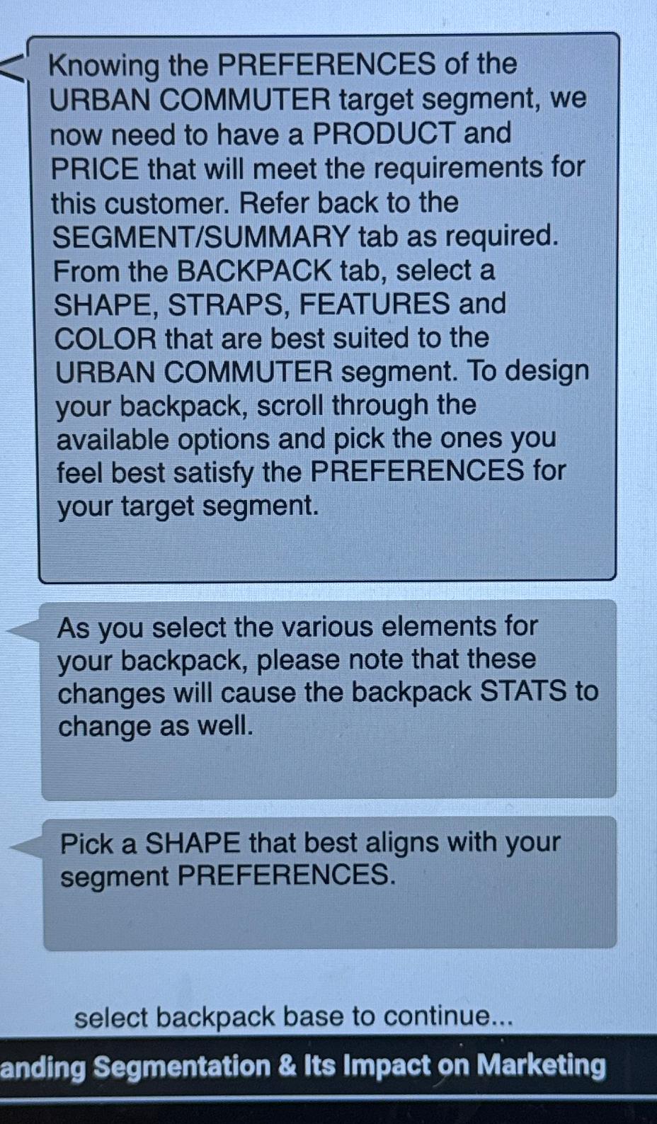 Solved Knowing the PREFERENCES of the URBAN COMMUTER target | Chegg.com