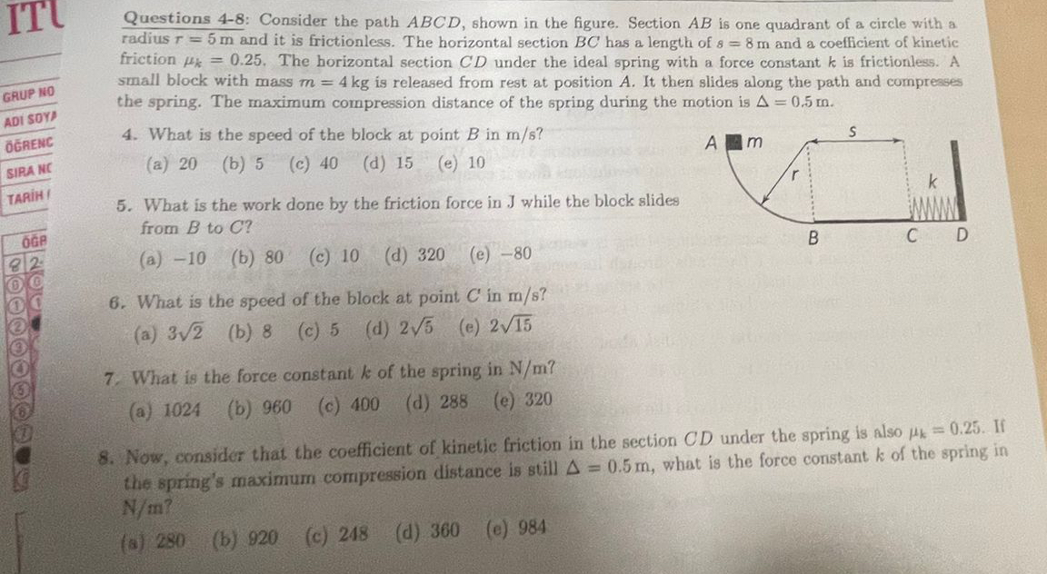 Solved IT'Questions 4-8: Consider the path ABCD, shown in | Chegg.com