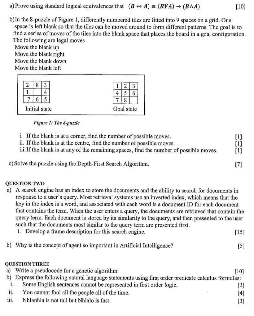 Solved a) Prove using standard logical equivalences that | Chegg.com