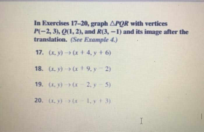 Solved In Exercises 17-20, graph APOR with vertices P(-2, | Chegg.com