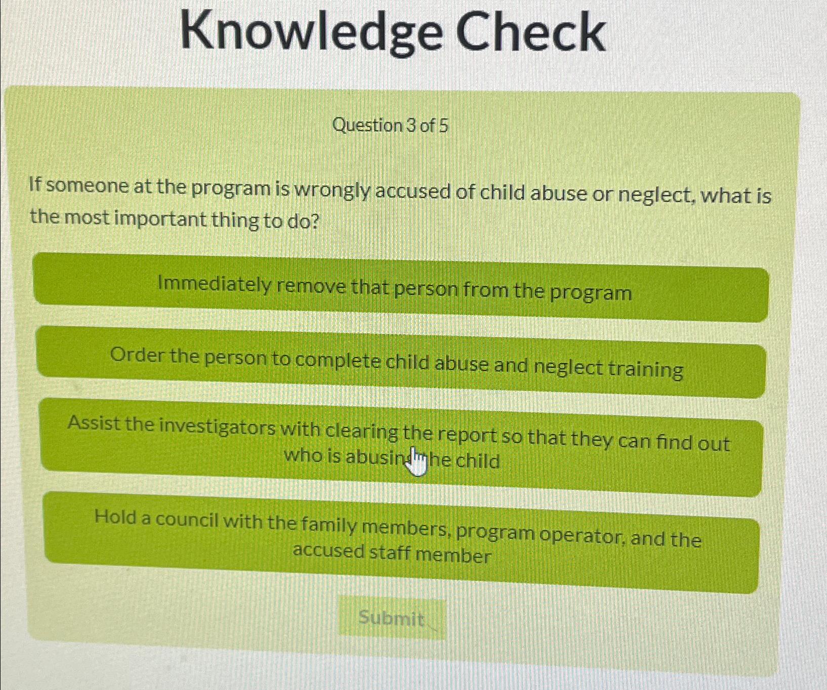 Solved Knowledge CheckQuestion 3 ﻿of 5If someone at the | Chegg.com