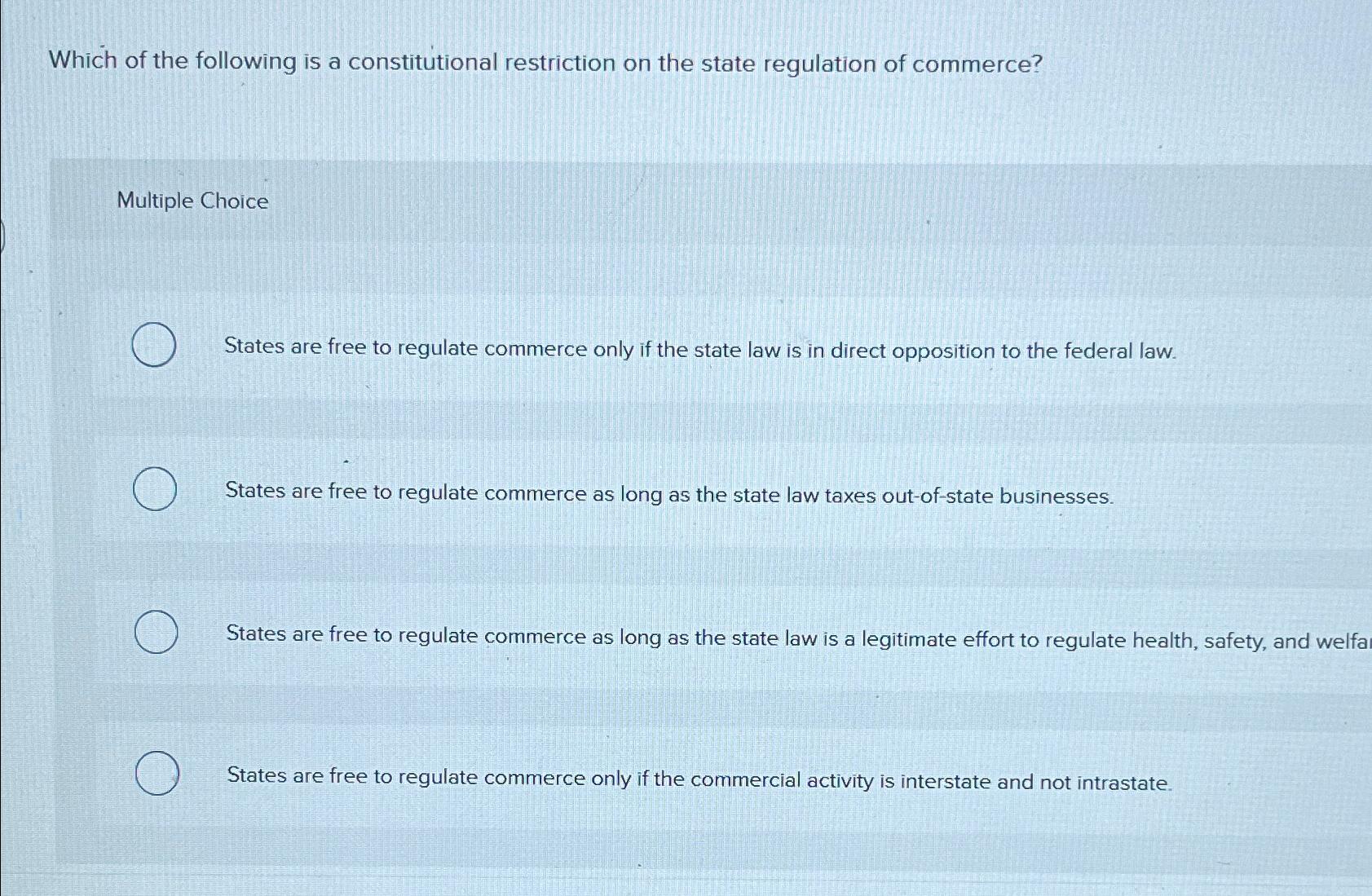 Solved Which of the following is a constitutional | Chegg.com