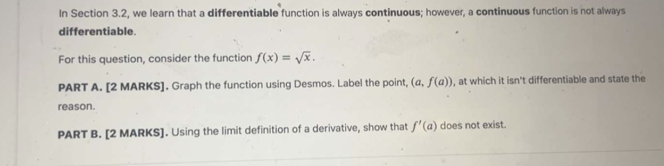 Solved In Section 3.2, ﻿we learn that a differentiable | Chegg.com