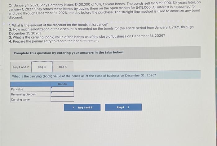 Solved Exercise 10-11 (Algo) Straight-Line: Bond | Chegg.com