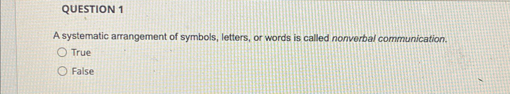 Solved QUESTION 1A systematic arrangement of symbols, | Chegg.com