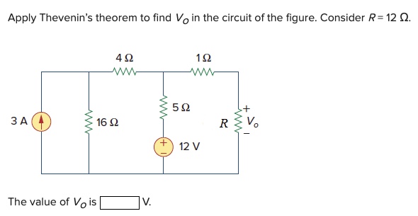 Solved Apply Thevenin's theorem to find VO ﻿in the circuit | Chegg.com